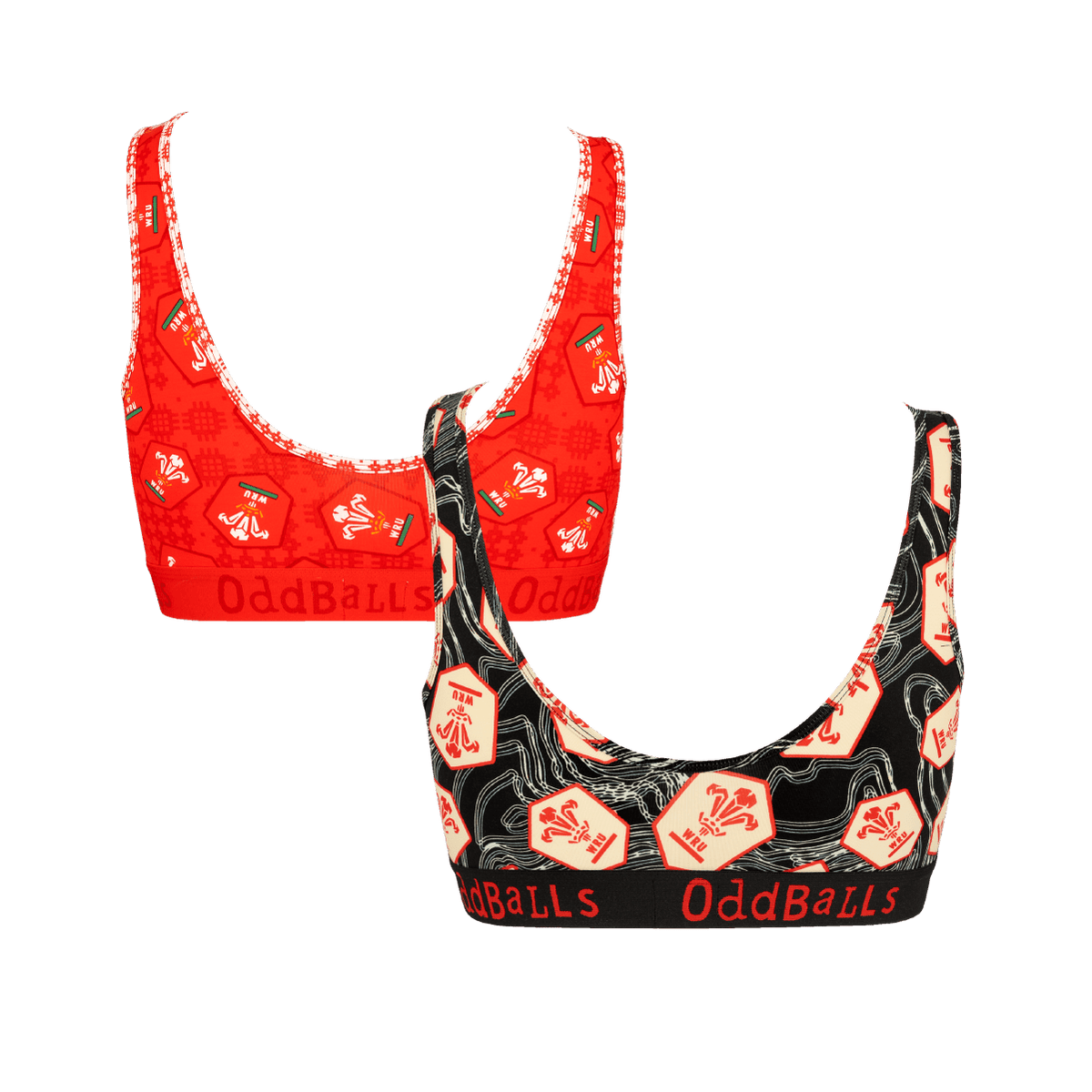 Welsh Rugby Union 25 Bundle - Ladies Bralette 2 Pack Bundle