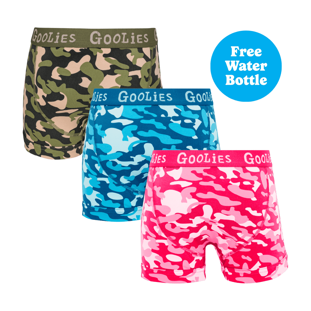 Colourful Commando Bundle - Boys Boxer Shorts 3 Pack Bundle + Free Wat