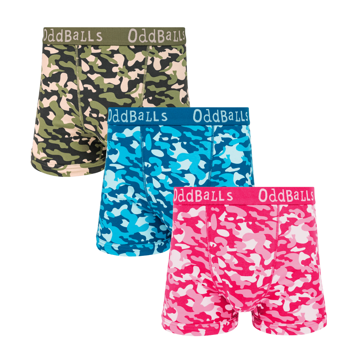 Colourful Commando Bundle - Mens Cotton Boxer Shorts 3 Pack