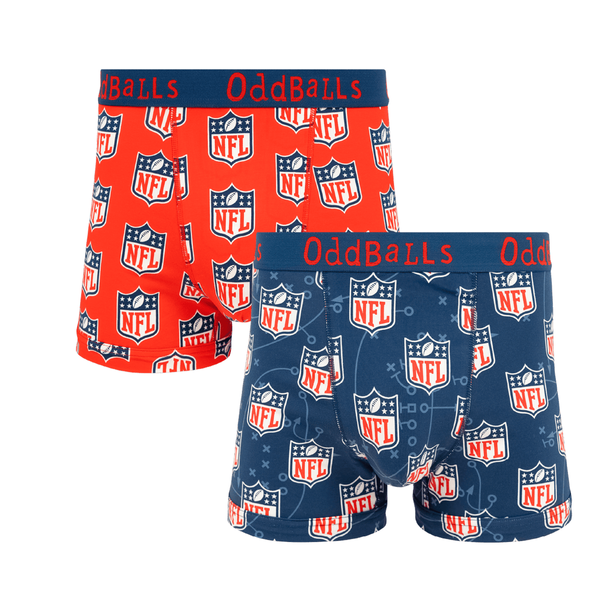 The NFL Touchdown Bundle - Mens Cotton Boxer Shorts 2 Pack