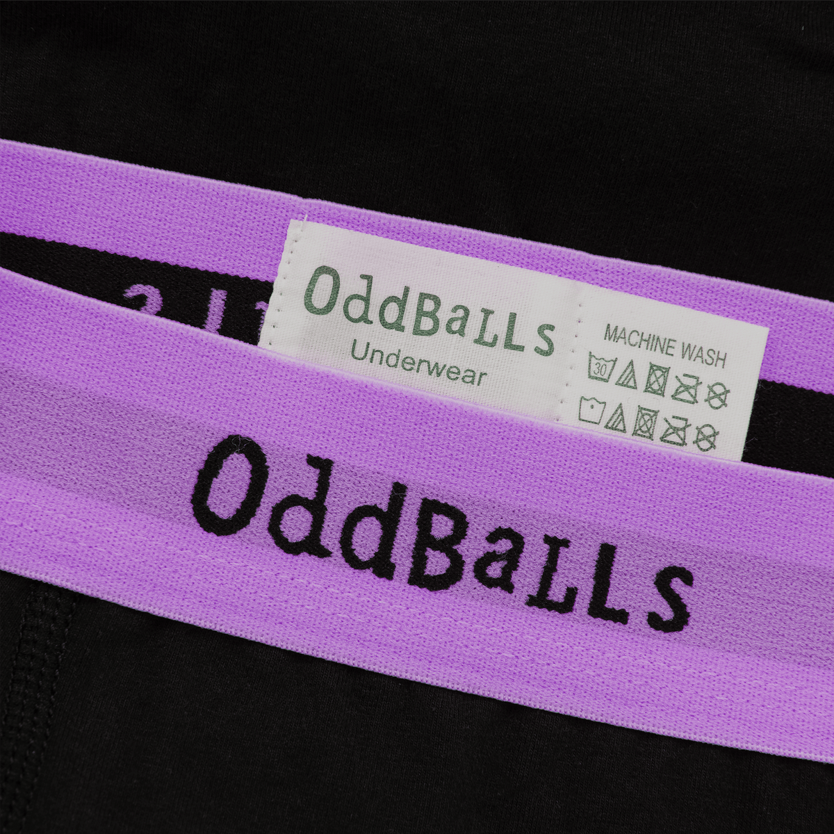 Purple & Black - Mens Cotton Boxer Shorts