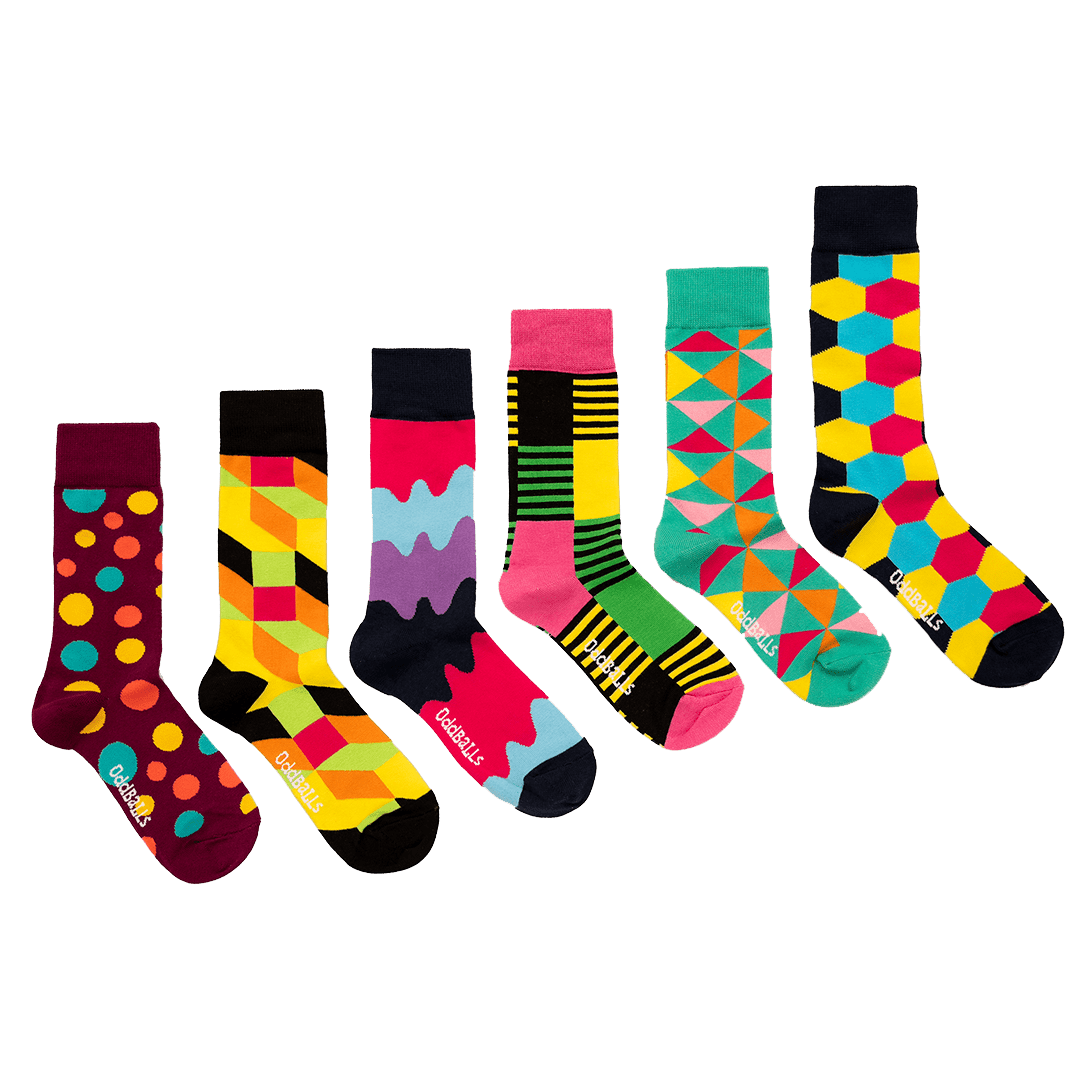 OddBalls Favourites 6 Pack - Socks Bundle