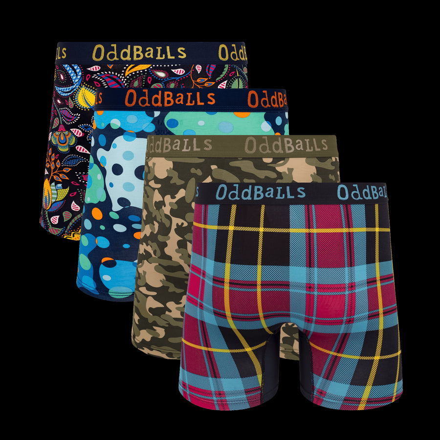 Summit Bundle - Mens Bamboo Boxer Shorts 4 Pack Bundle