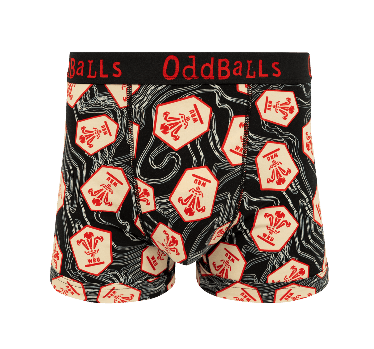 Welsh Rugby Union 25 Bundle - Mens Cotton Boxer Shorts 2 Pack